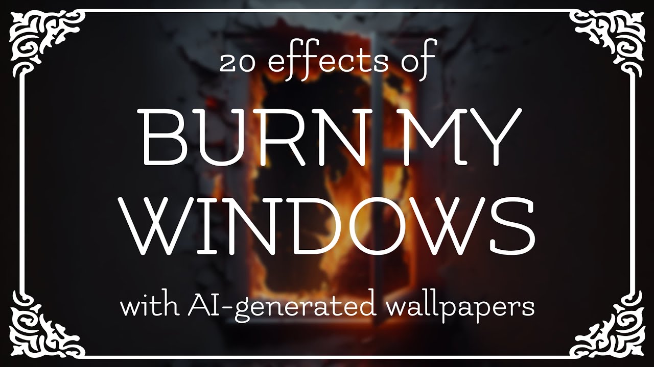 How to get these effects of windows burning, disintegrating, etc in ...
