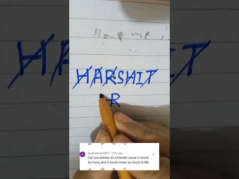 Harshit name logo #logodesign #art #logo #ytshorts