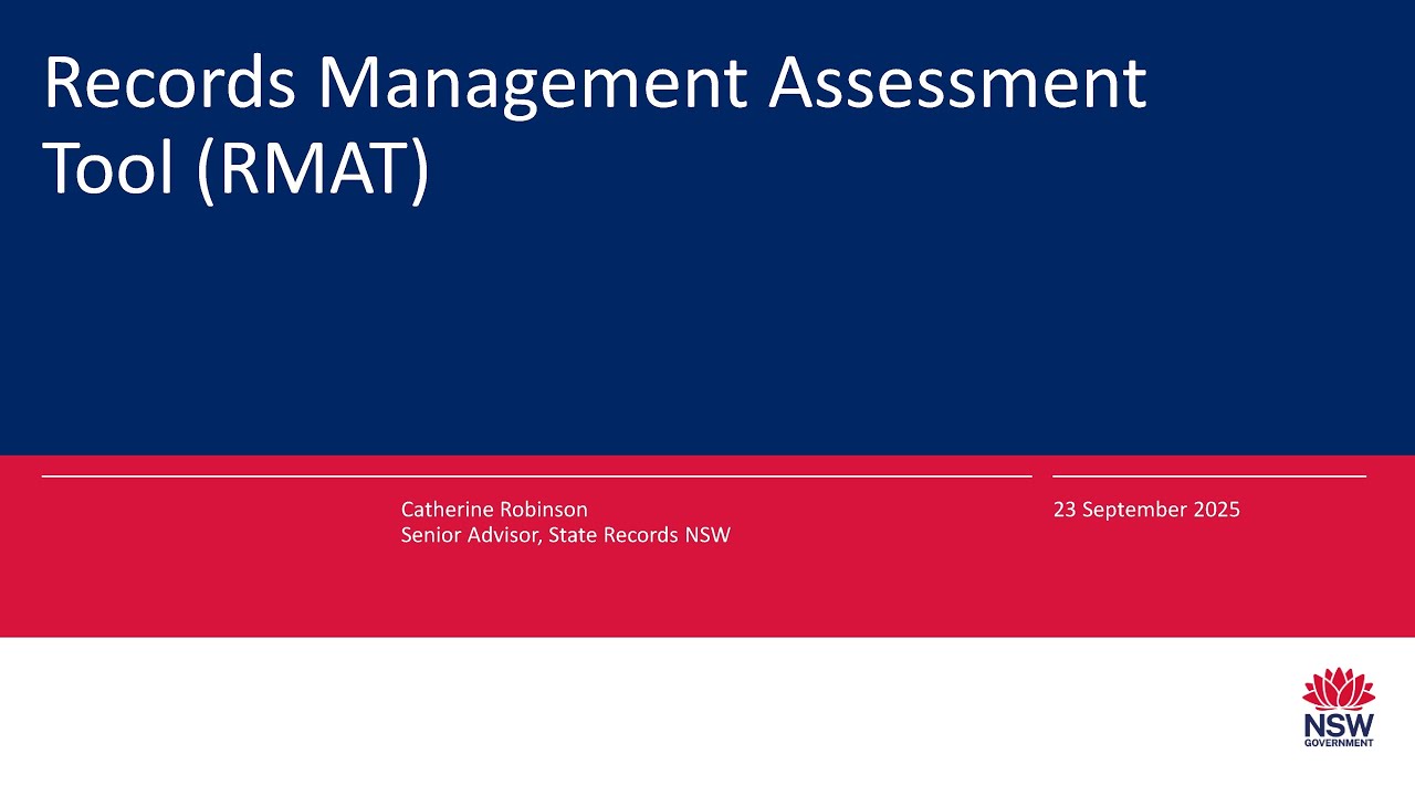 Records Management Assessment Tool (RMAT) Webinar