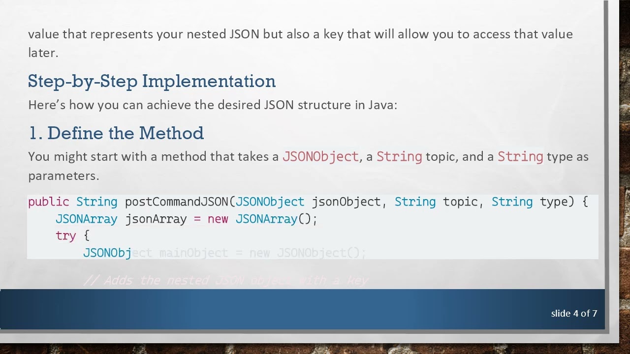 Successfully Create a Nested JSONObject in Java for Your Data Posting Needs