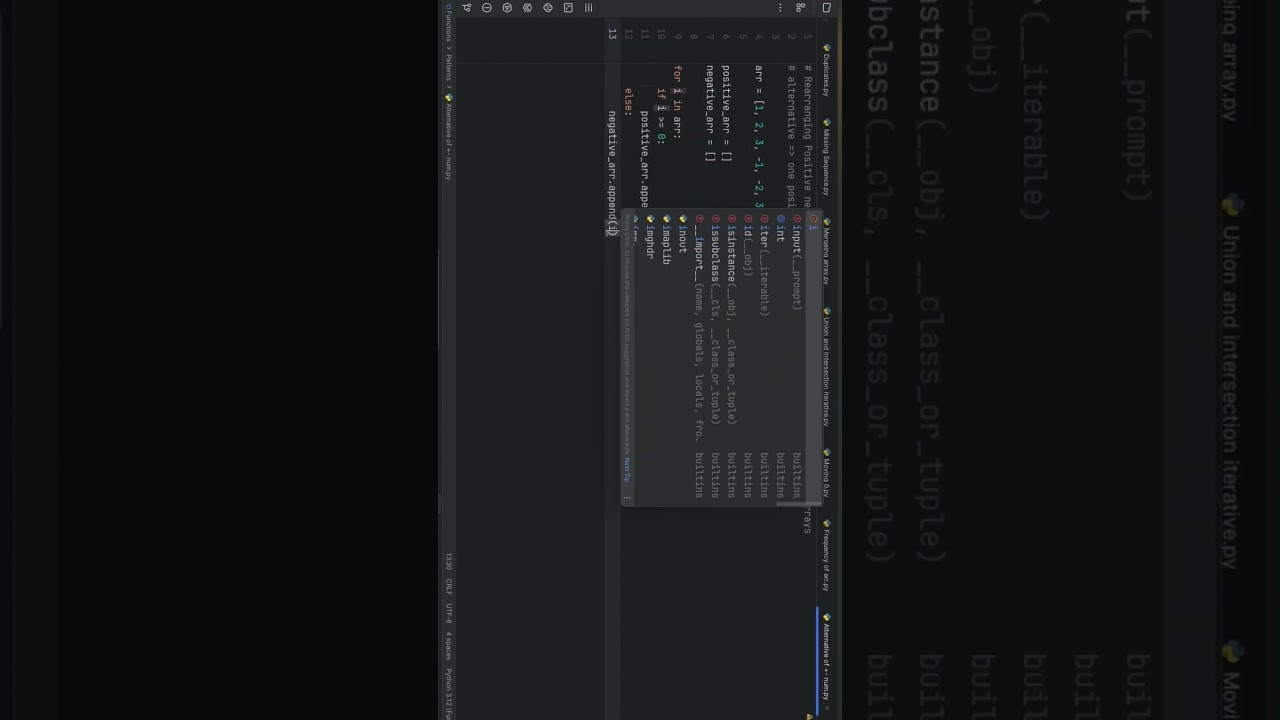 Rearrange Positive and Negative Numbers Alternately #coding #fulltimelogic #python #codingtutorial