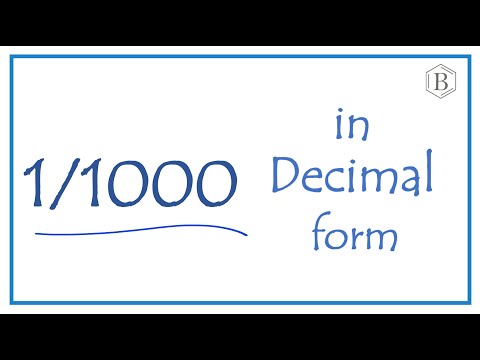 1/1000 as a Decimal