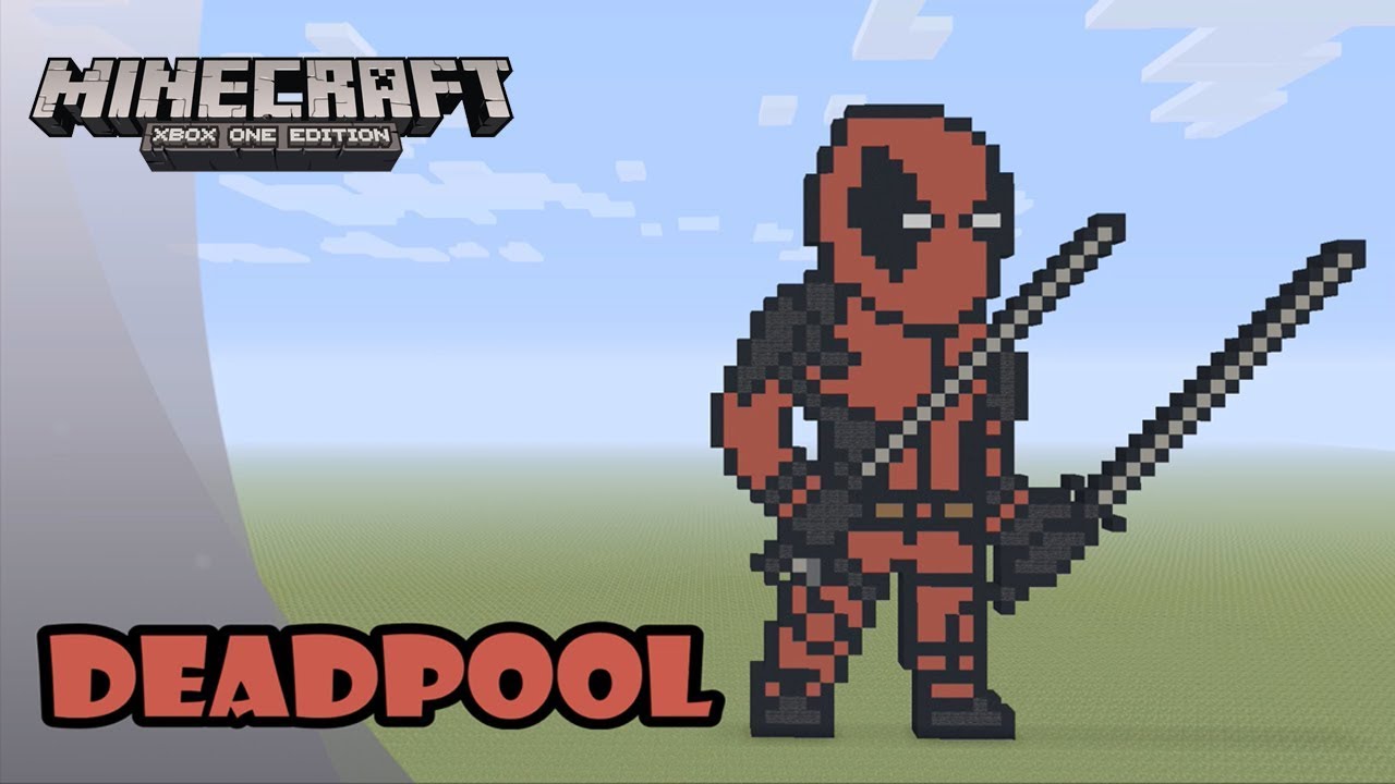 Minecraft: Pixel Art Tutorial and Showcase: Deadpool (Deadpool 2)