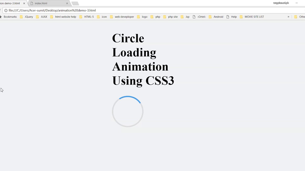 Create Circle Loader Animation Using CSS3