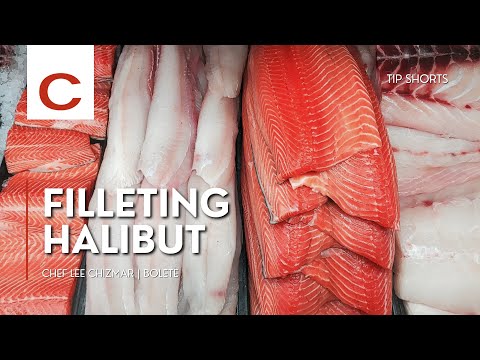 Filleting Halibut | Chef Lee Chizmar | Tips #shorts