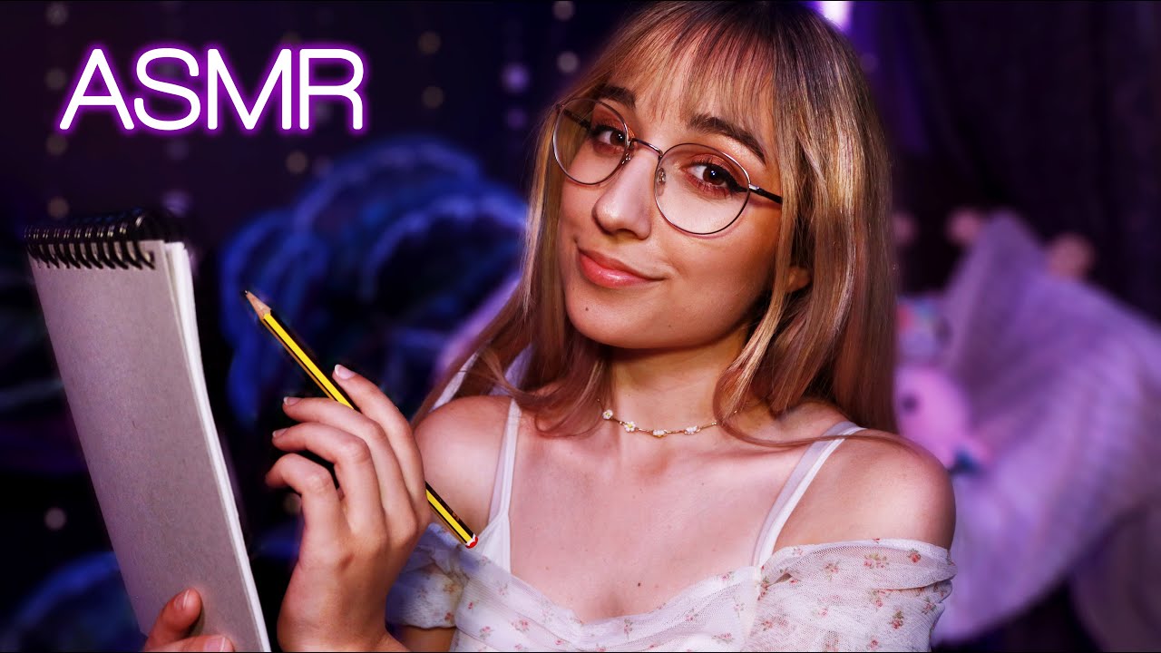 ASMR | Drawing You (Realistic Pace with Silences & Eye Contact) 🙈