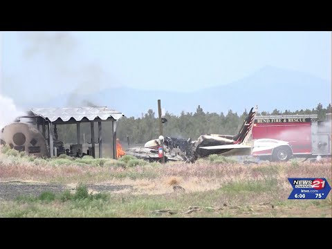 Plane wing clips structure, spark ignites Bend Airport fuel pump fire, prompts area ...