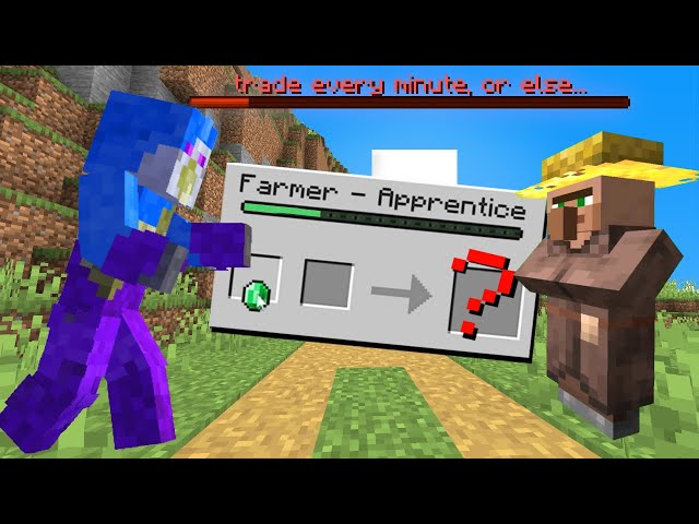 Trade with a Villager, Or Lose Hearts Permanently. Minecraft Data Pack