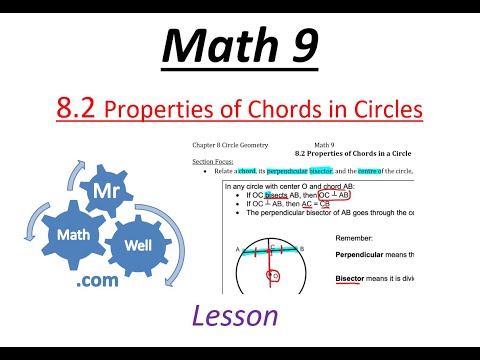 Math 9 - 8.2 Properties of Chords in a Circle (Lesson)