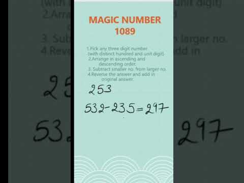 MAGIC NUMBER 1089 #learnnumbers #mathstricks