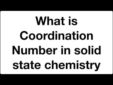 What is coordination No in solid state chemistry. | Solid State | Physical Chemistry