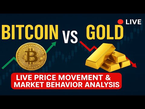 🔴 Bitcoin vs Gold | Live Price Movement & Market Behavior Analysis