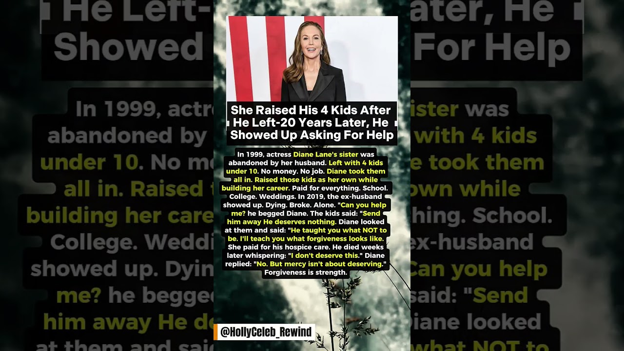 She Raised His 4 Kids After He Left 20 Years Later, He Showed Up Asking For Help.Diane Lane #stories