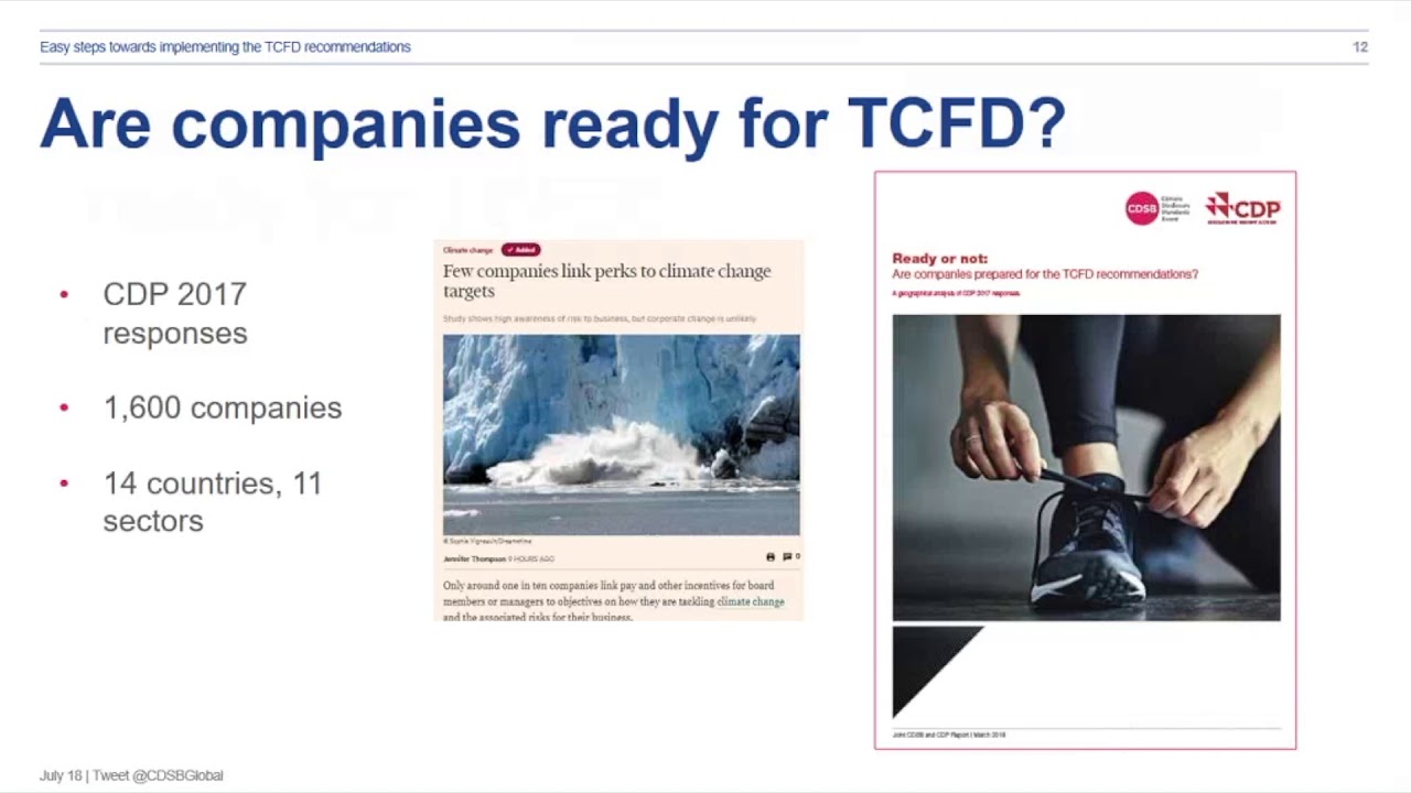 Easy steps towards implementing the TCFD recommendations