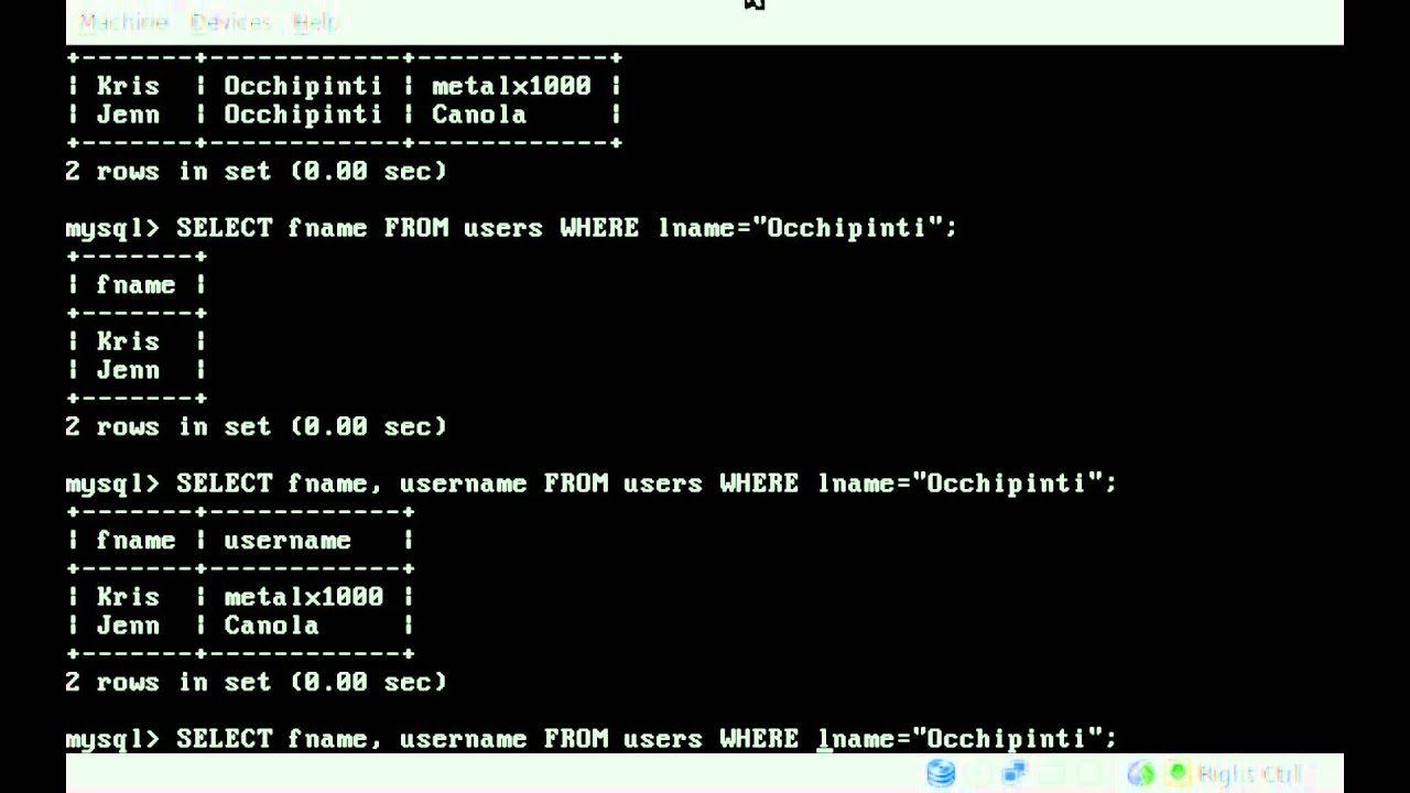 MySQL - Display Multiple Fields in Search- BASH - Linux