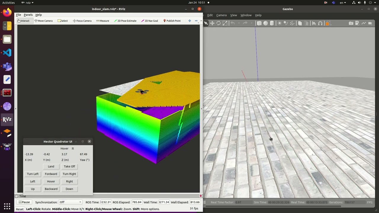 Map with drone using Octomap-Algorithm