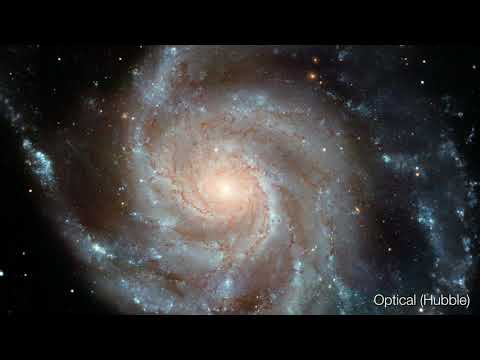 Pinwheel Galaxy (M101) Visible, Infrared, and X-ray Views