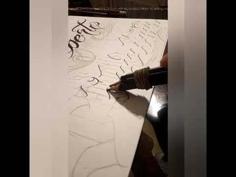 cómo trazar letras goticas con lápiz gemelo