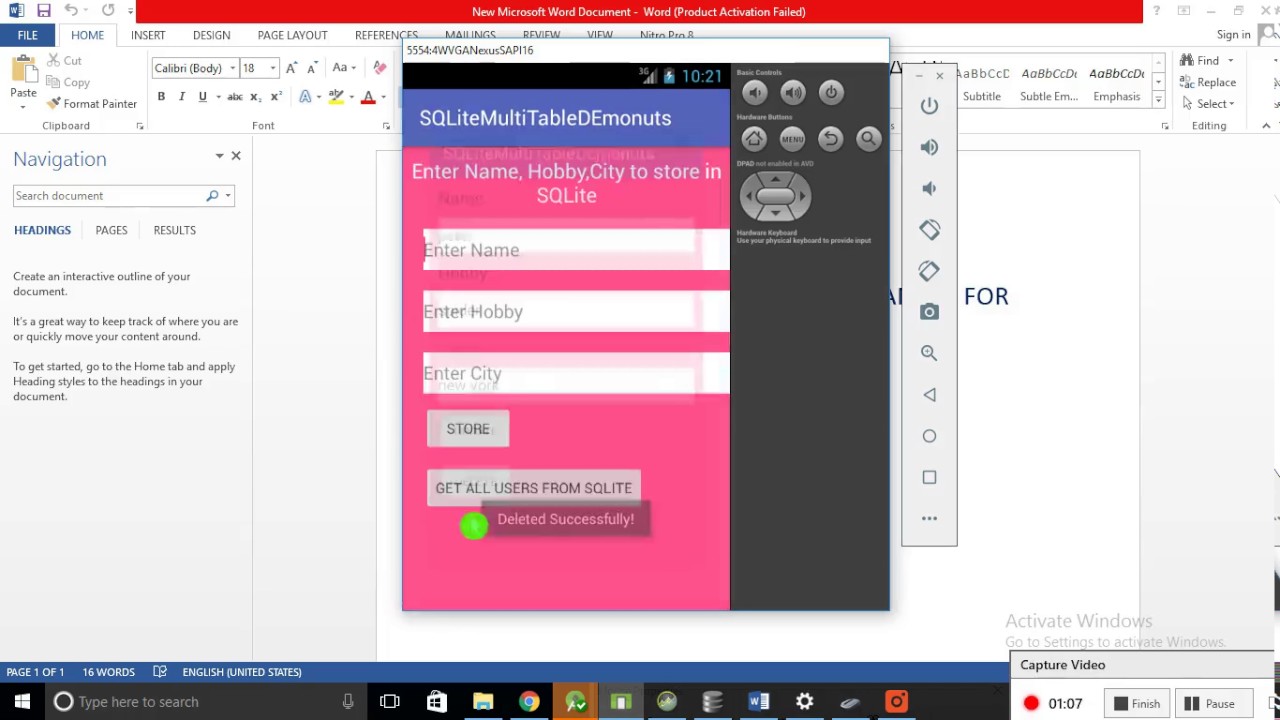 SQLite with multiple tables in Android
