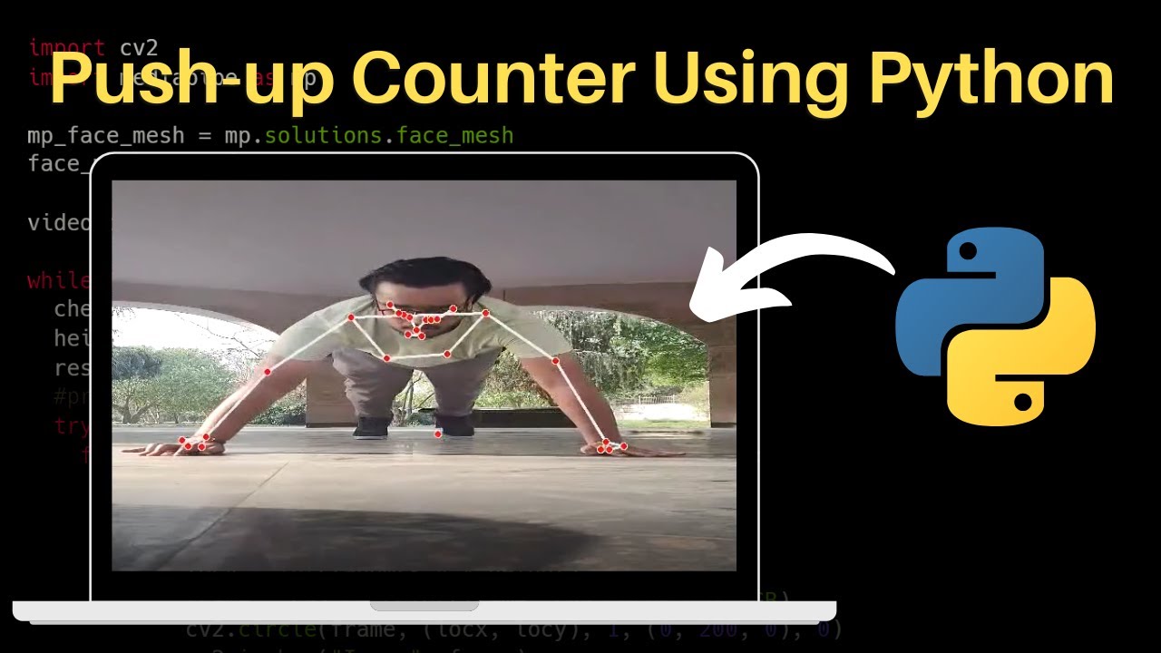 Push-up counter using Mediapipe python