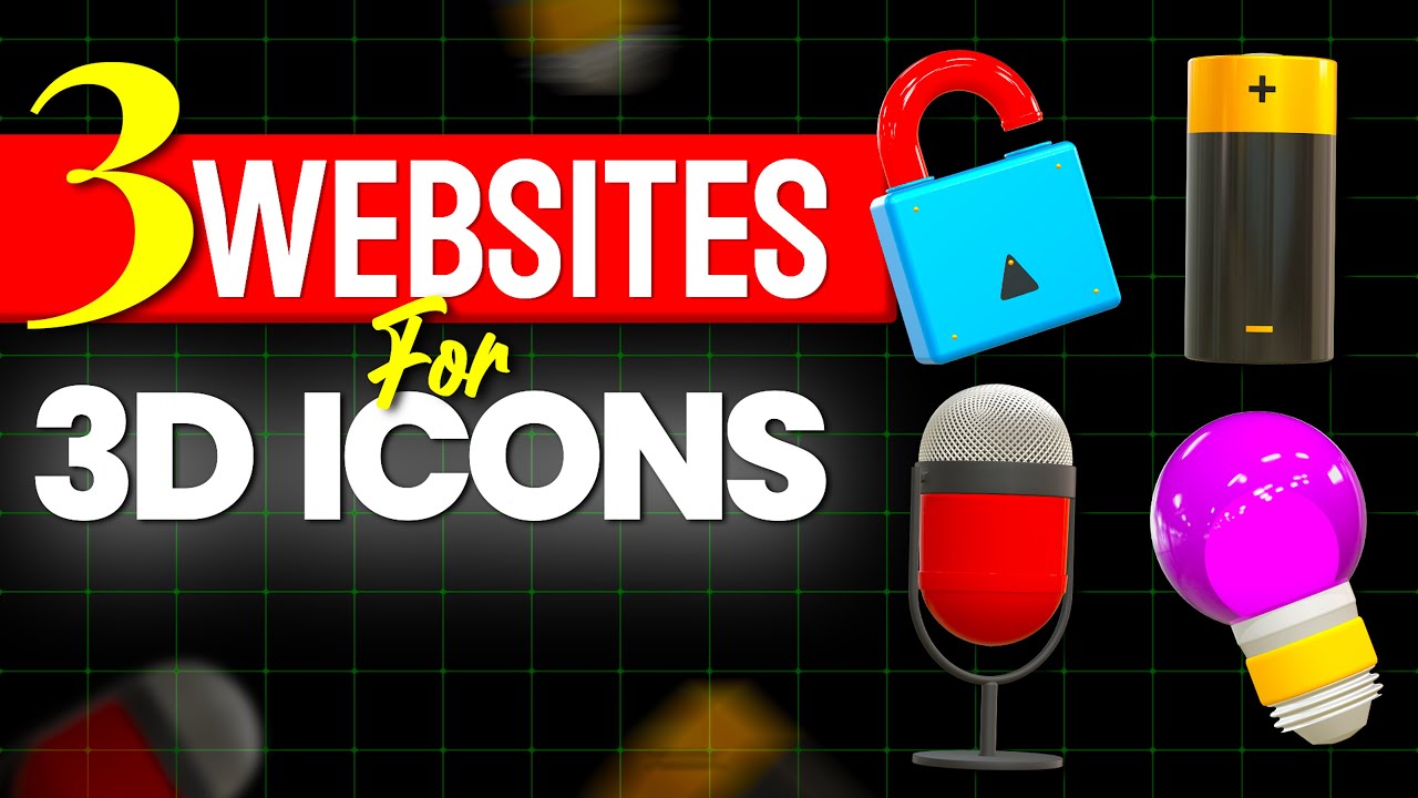 3 Websites for 3D ICONS (FREE) 🔥🔥🔥