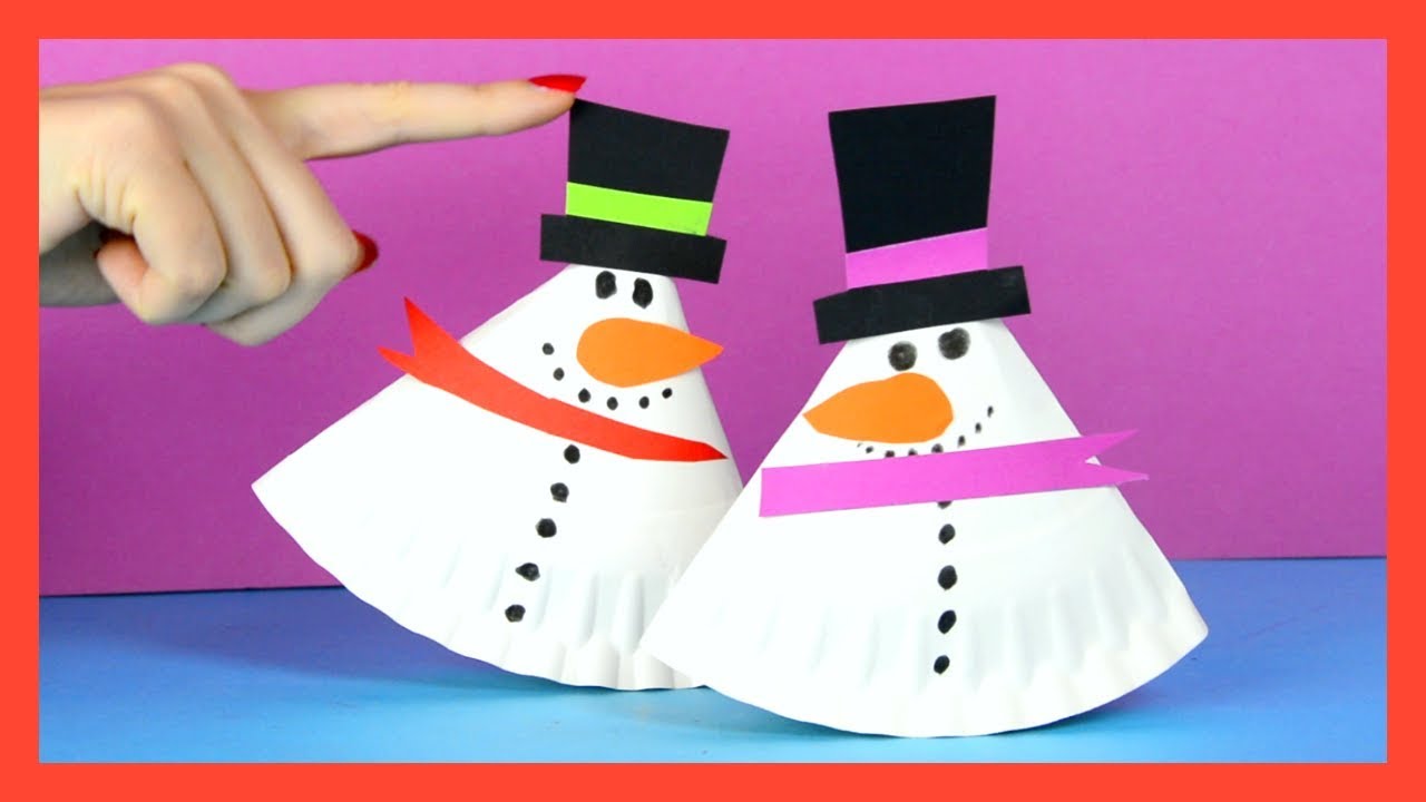 Rocking Snowman Paper Plate Craft for Kids