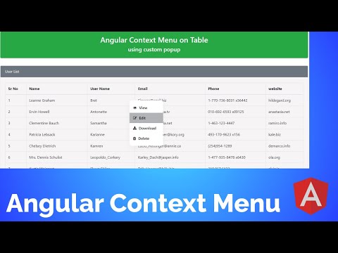 Custom Context menu In Angular | Create Context menu In Angular | Angular Tutorial