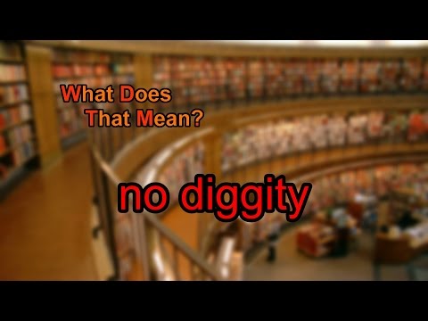 What does no diggity mean?