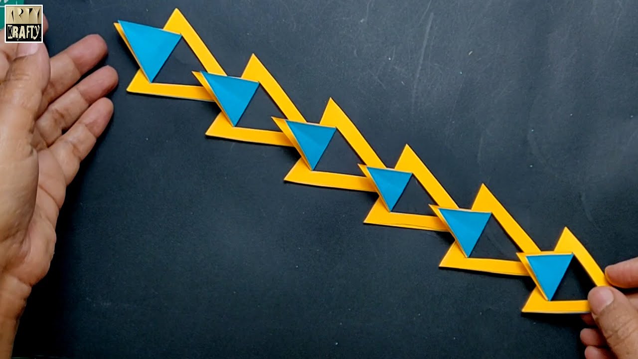 TRIANGULAR Design for Bulletin Board Border | Student-Teacher Activity | DIY