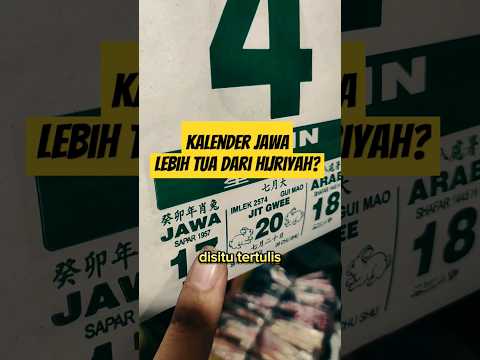 kalender jawa lebih tua dari hijriyah?