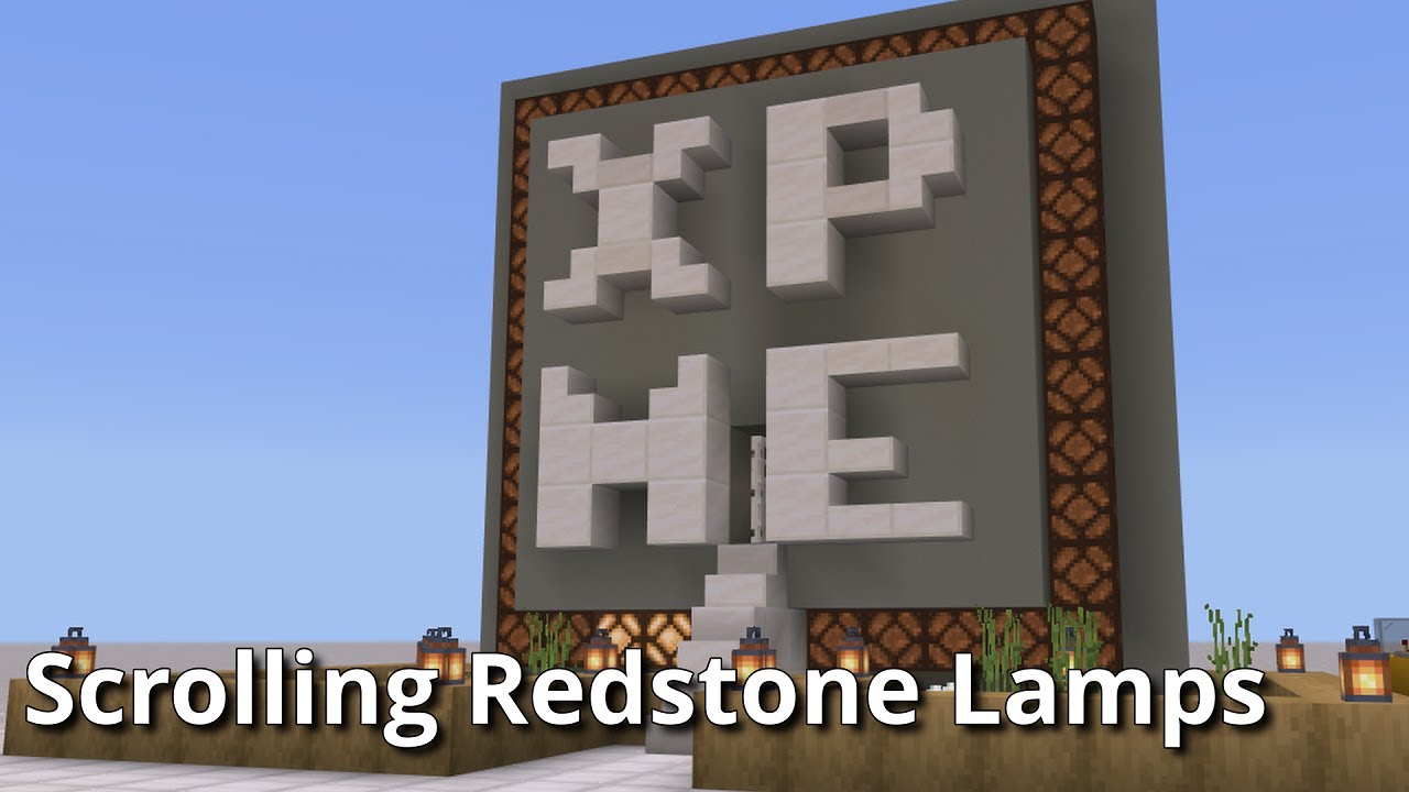 Minecraft Bedrock : Scrolling Redstone Lamps Tutorial