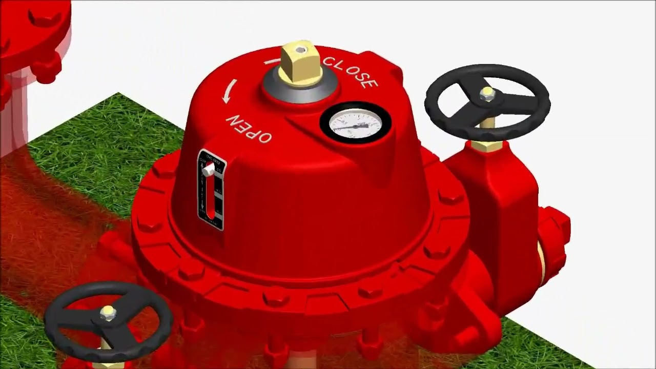 DRY BARREL HYDRANT 옥외소화전 SLH-150FG 작동