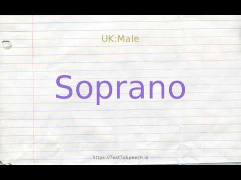 How to pronounce soprano