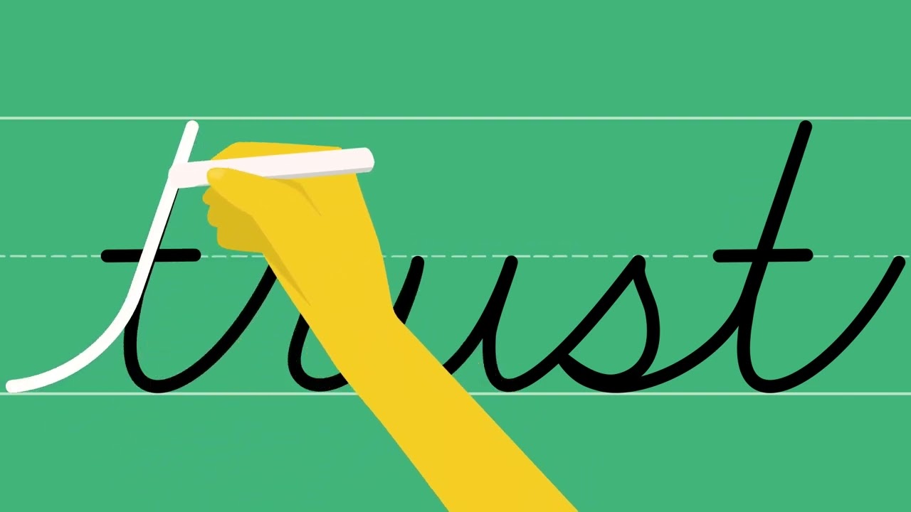 How to write a cursive letter “u” in lowercase