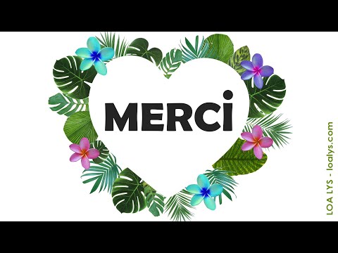 Carte virtuelle MERCI - Message animé de remerciement