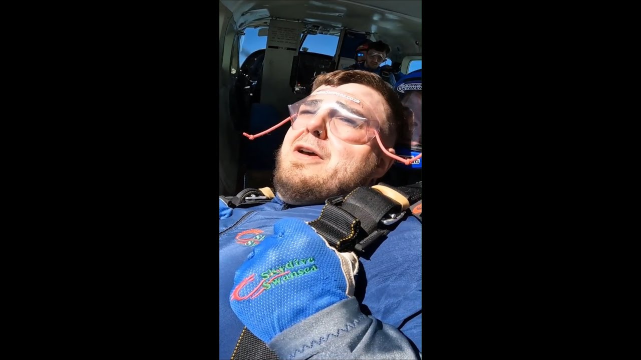 Pure Adrenaline: Watch This Hilarious Tandem Skydive Scream Fest! #shorts