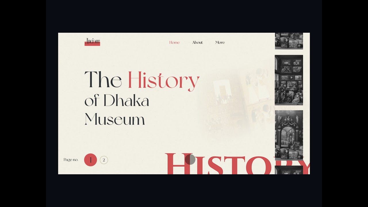 Historical museum Web design and interaction