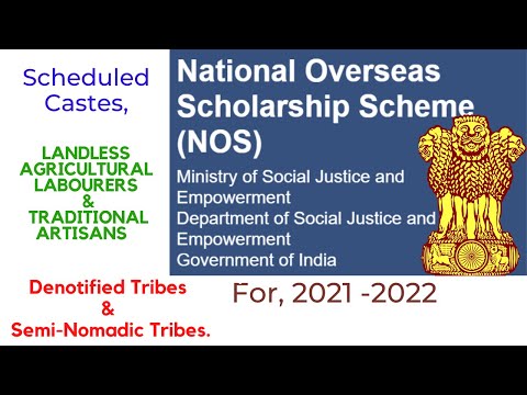 National Overseas Scholarship Scheme (NOS) | Study In Abroad | PhD | Masters|