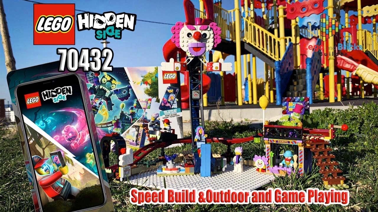 MOST EXPENSIVE LEGO HIDDEN SIDE SET HAUNTED FAIRGROUND OUTDOOR PLAY, Speed Build, and FREE APP PLAY