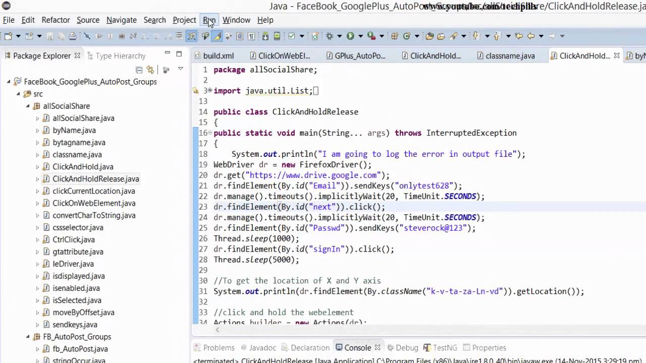 Selenium with JAVA - How to  create the console log file in NOTEPAD?