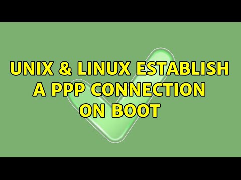 Unix & Linux: Establish a PPP connection on boot (2 Solutions!!)