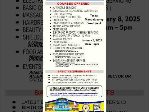 TESDA Mandaluyong Enrollment