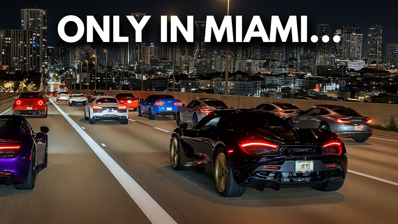 Miami Supercar Midnight Run Gets OUT OF CONTROL (ft. DDE, 2 N-LARGO 720s, & MORE)