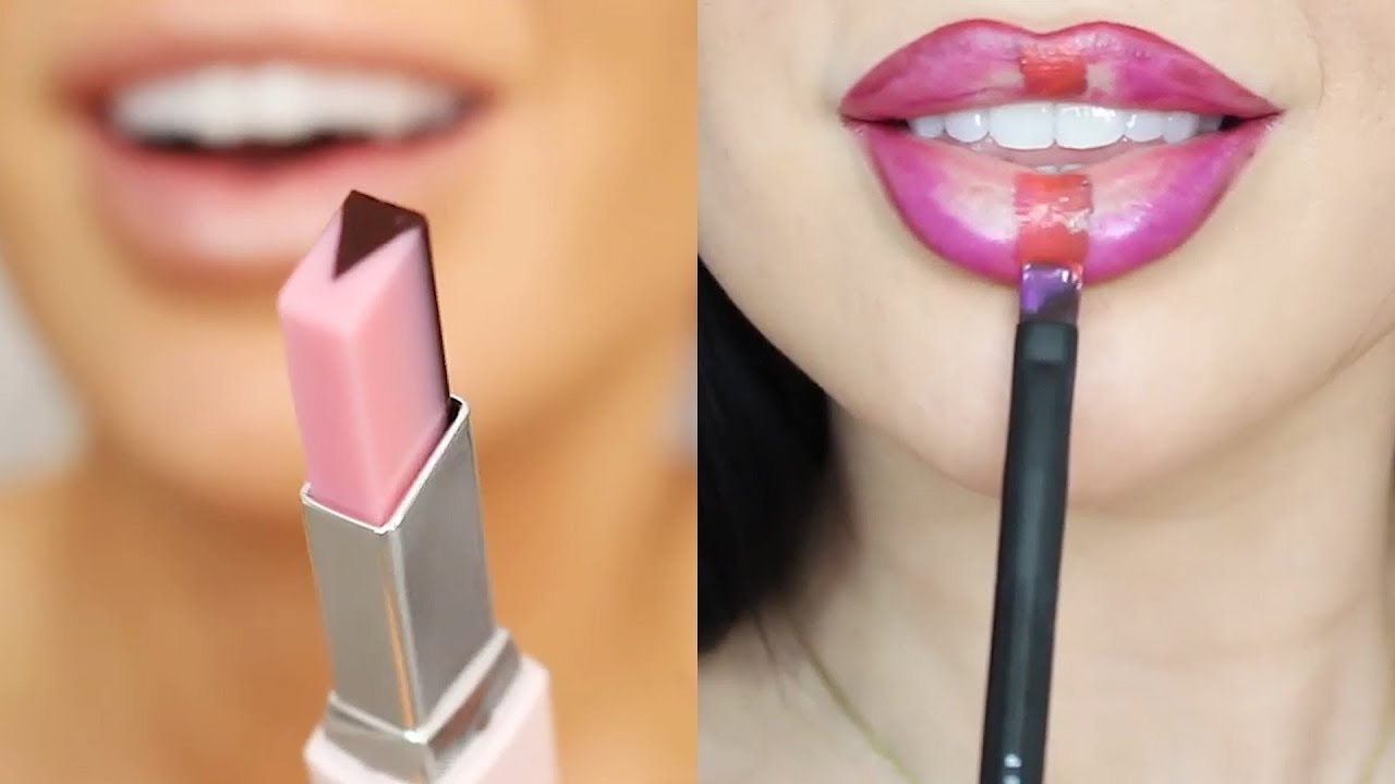 LIPSTICK TUTORIAL COMPILATION 💄 HOW TO DO AN OMBRE LIP MAKEUP
