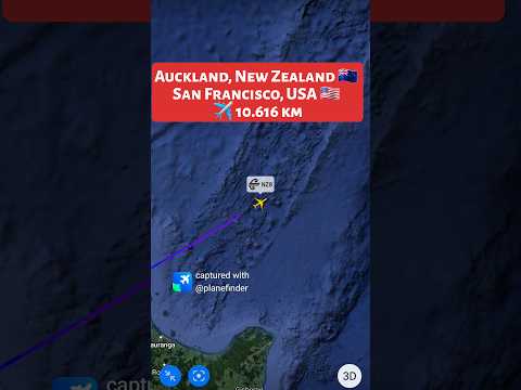 Auckland, New Zealand ๐ณ๐ฟ to San Francisco, USA ๐บ๐ธ Flight Route โ๏ธ Timlines NZ8
