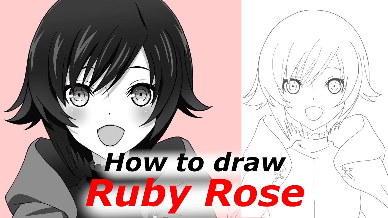 How to draw Ruby Rose | RWBY: Ice Queendom | Step by step Tutorial