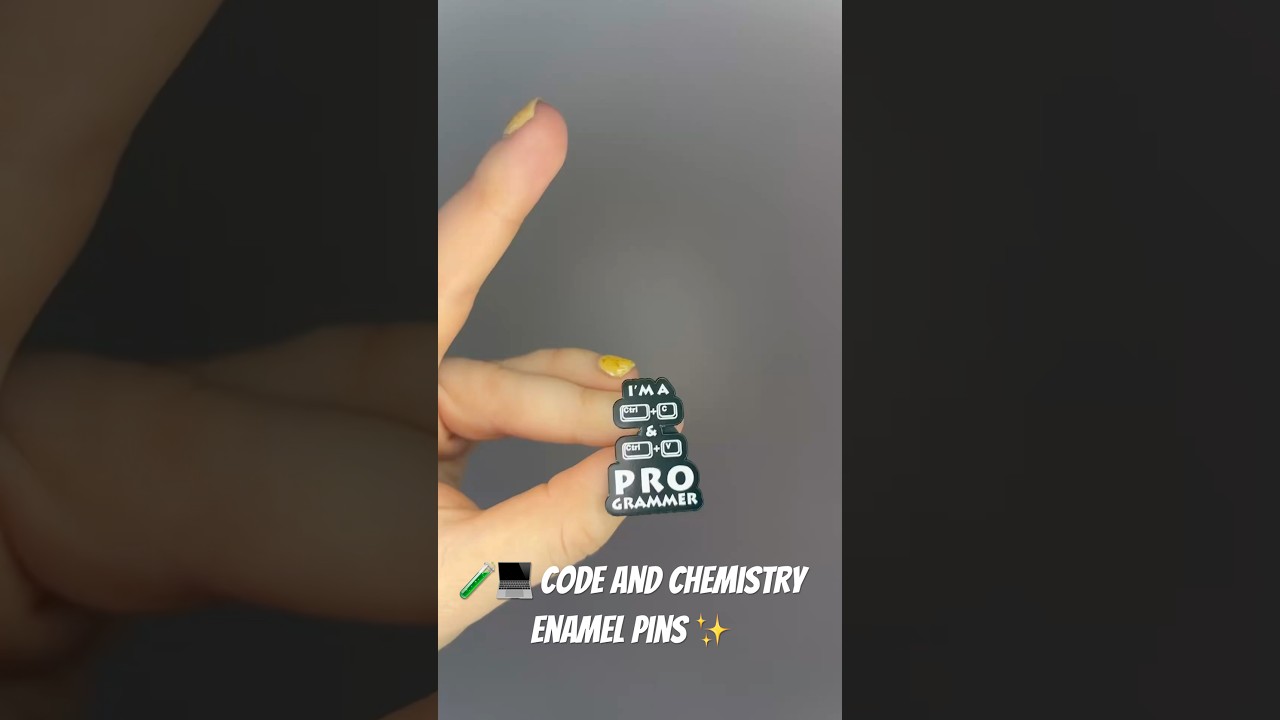 🧪💻 Code & Chemistry Enamel Pins: Smart Style! #GeekChic #science  #stem #fypシ゚ #code #viralshorts