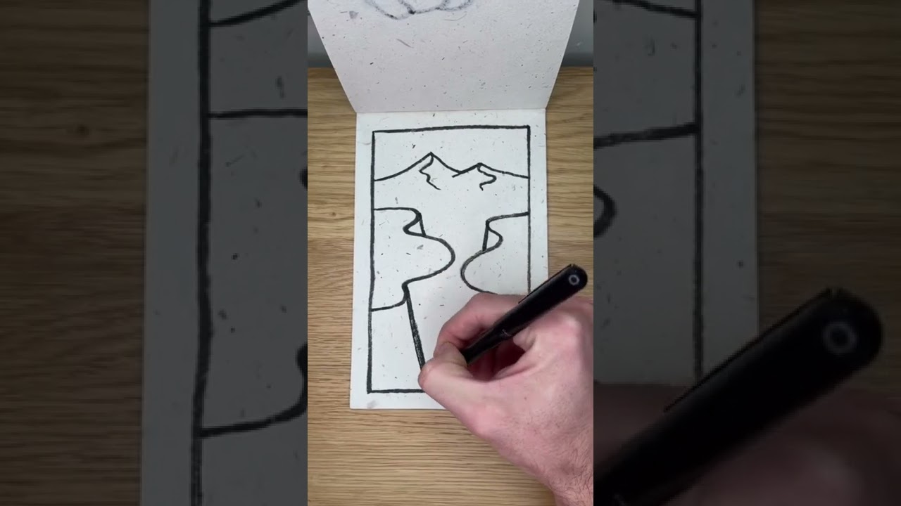 How to draw a canyon super easy
