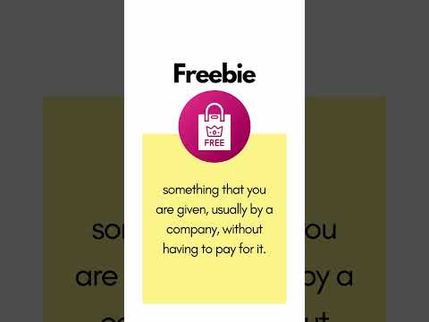 Freebie definition #english #learnenglish #vocabulary #education #learning #pronunciationguide