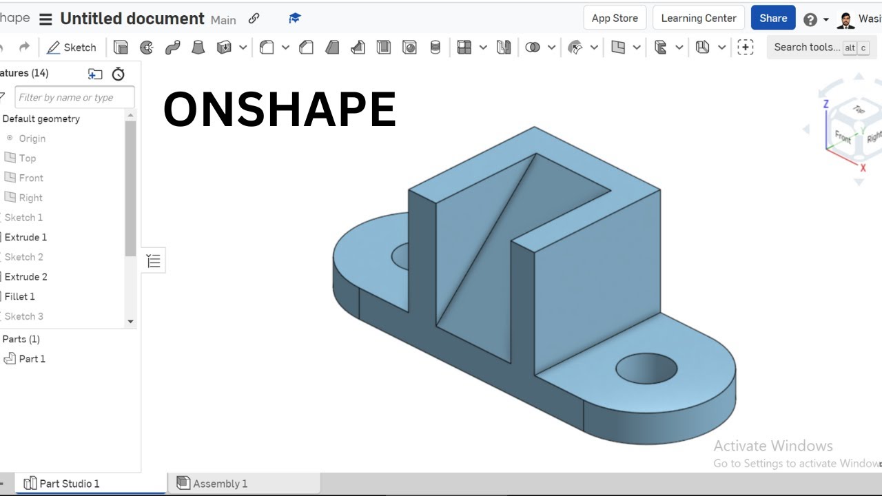 Onshape beginners tutorial 2023
